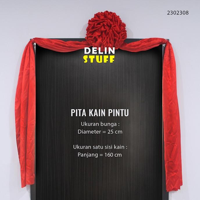 Jual Kain Pita Merah Pernikahan Chinese Wedding / Kain Pintu / Hiasan ...