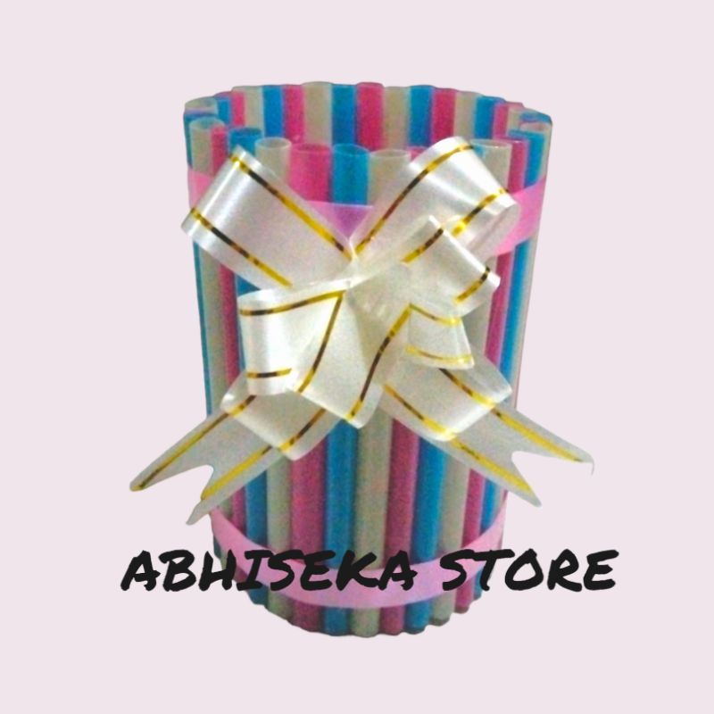 Jual Tempat Pensil Sedotan Kaleng Bekas / Prakarya Sekolah Anak / Kerajinan Tangan - Toko Abhi ...