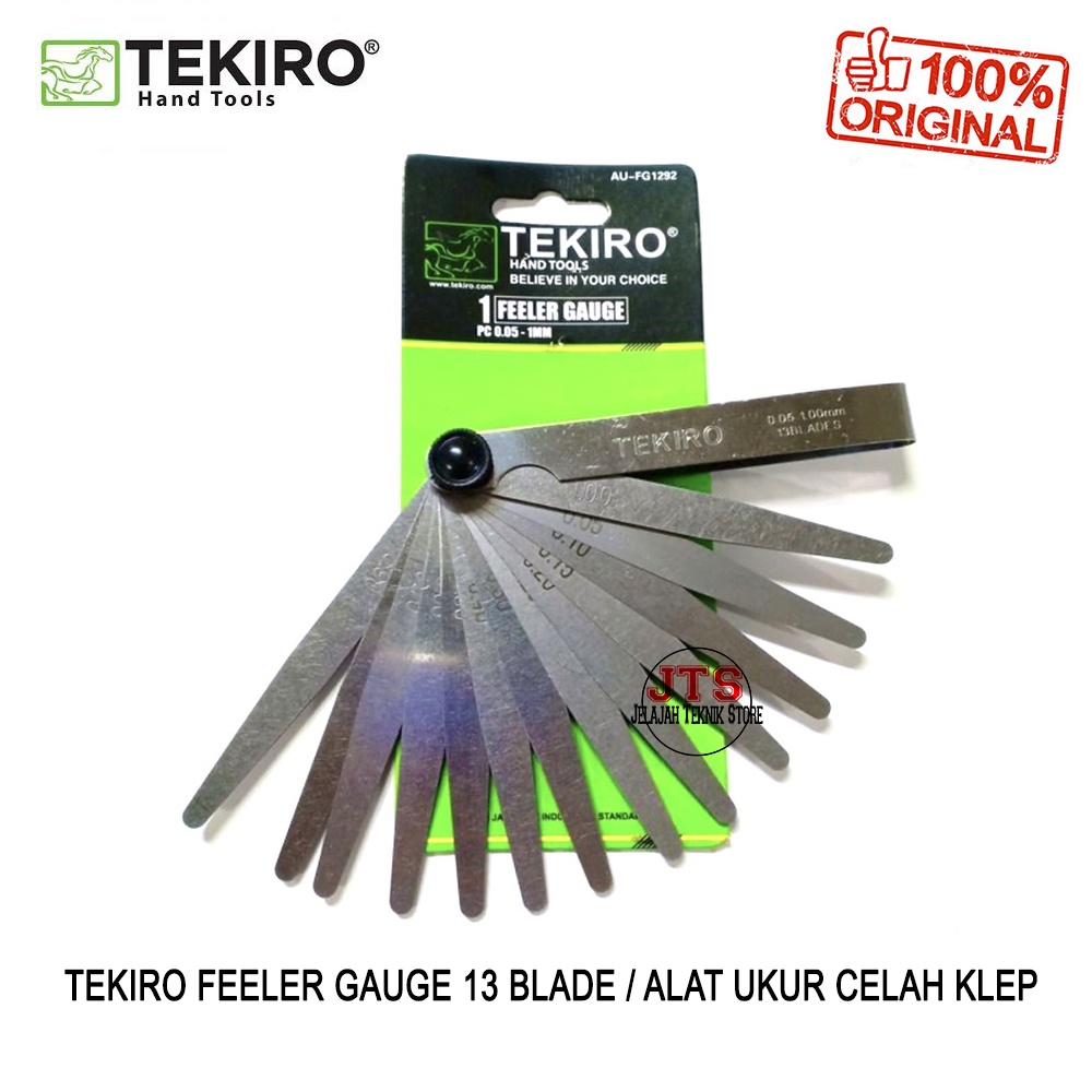 Jual TEKIRO Feeler Gauge 13 Blade Alat Ukur Celah Klep Motor Mobil ...