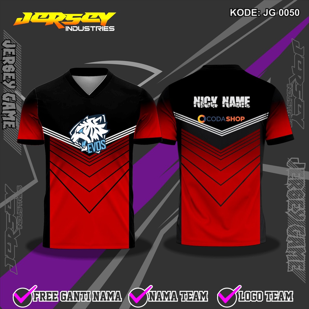 Jual Jersey Game Mobile Legends Full Printing, Baju Jersey Team Mobile ...