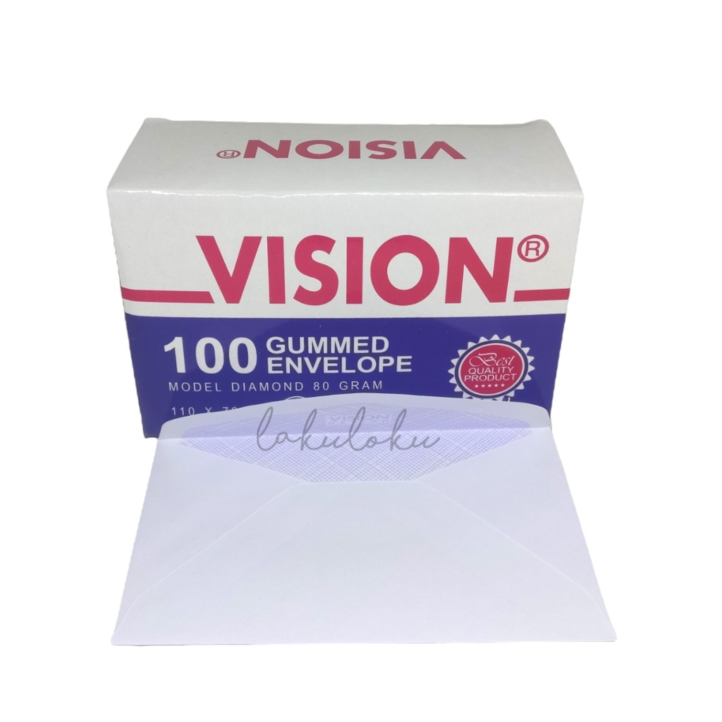 Jual Amplop Mini Putih Polos Gummed Envelope Vision | Shopee Indonesia