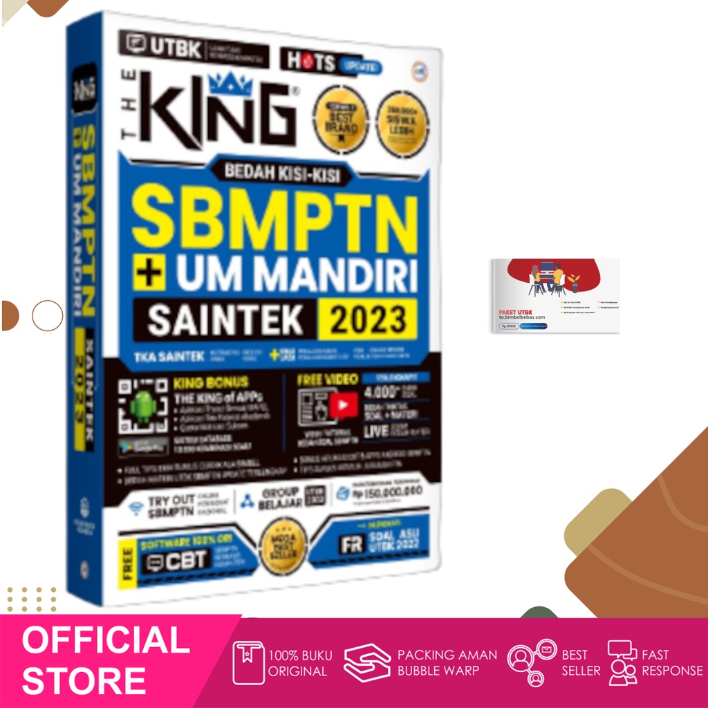 Jual The King Bedah Kisi Kisi Snbt Dan Ujian Mandiri Saintek 2023 Buku