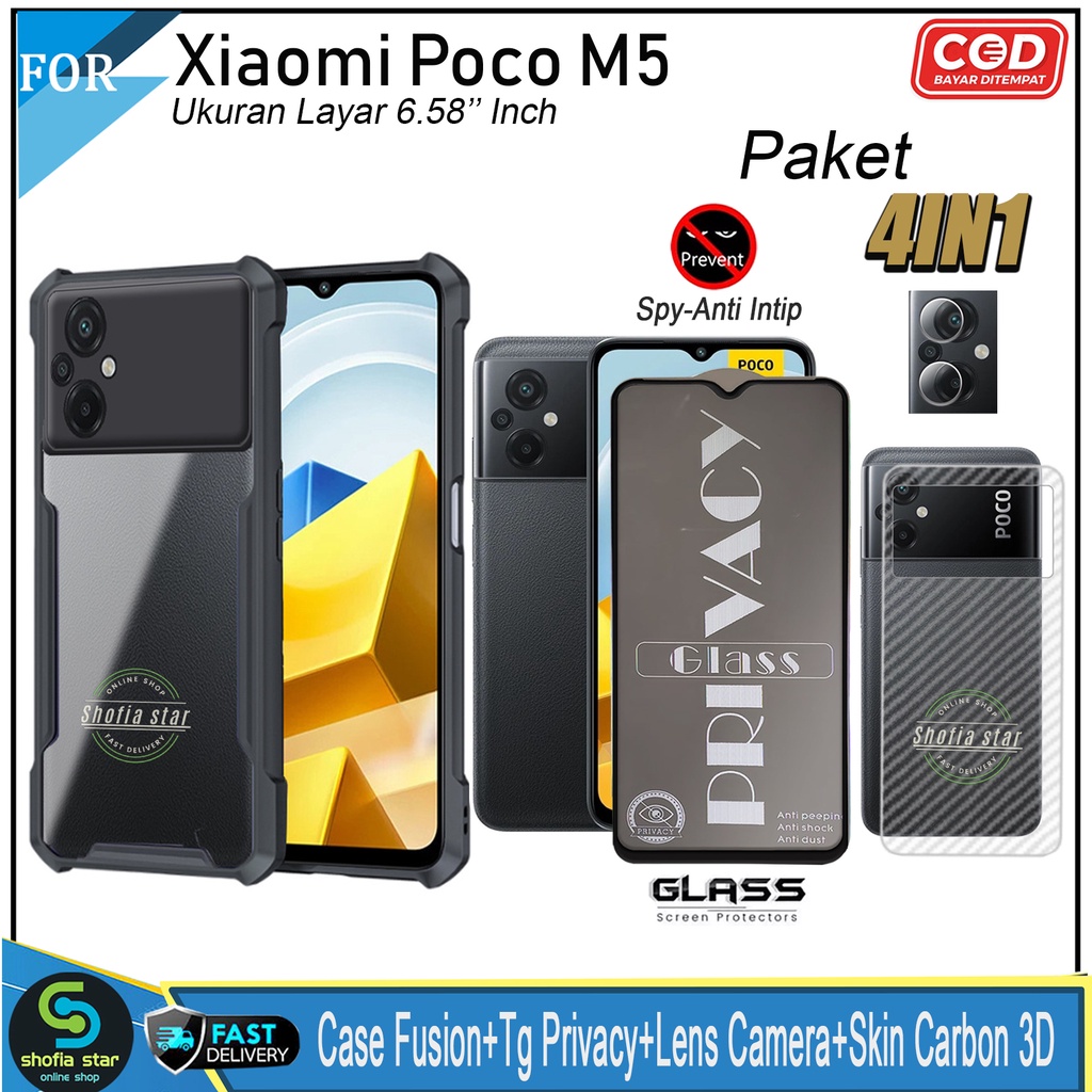 Jual Paket 4in1 Case Xiaomi Poco M5 Poco M3 X6 Pro 5G Poco F5 Poco X3 ...