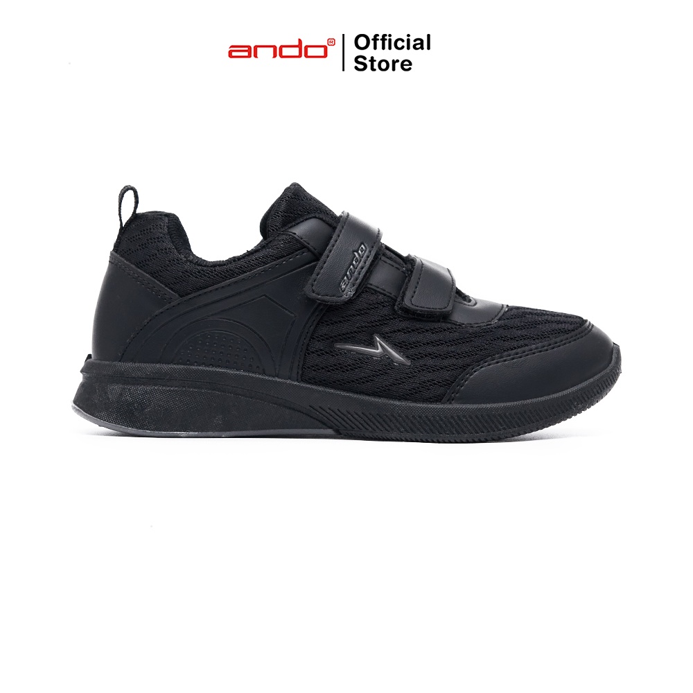 Jual Ando Official Sepatu Sneakers Adrina V Remaja - Hitam/Hitam ...