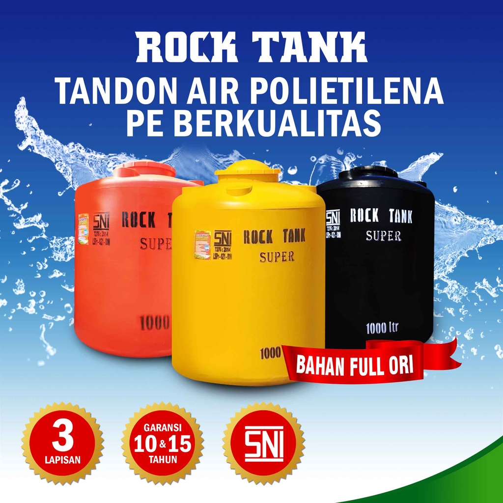 Jual TANDON AIR TOREN AIR TANGKI AIR (SNI) MERK ROCK TANK 550 LITER ...