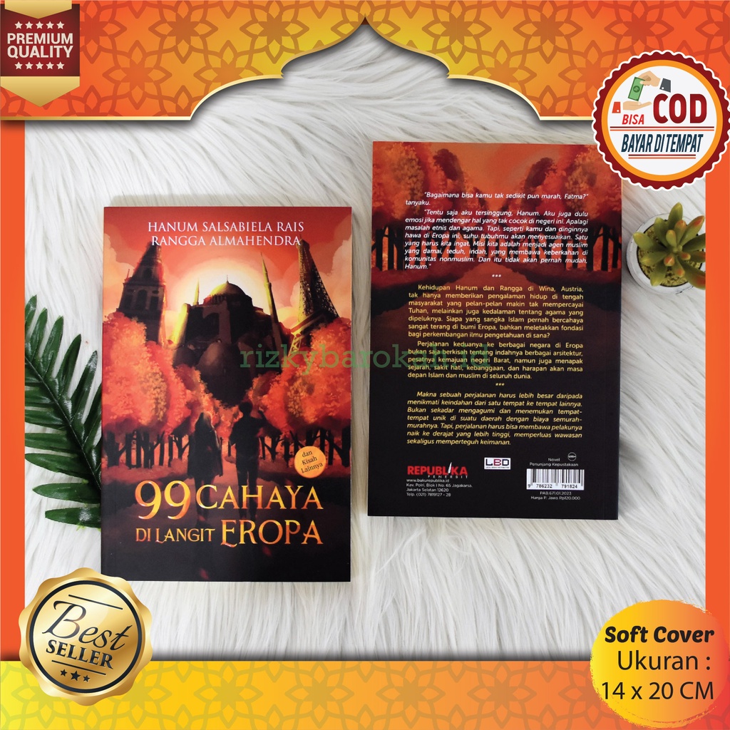 Jual Novel 99 Cahaya di Langit Dilangit Eropa Karya Hanum Salsabiela ...
