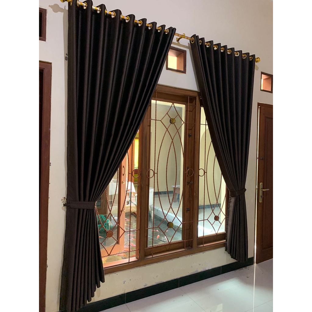 Jual Gorden Ruang Tamu Minimalis Elegan blackout polos Varian Warna ...
