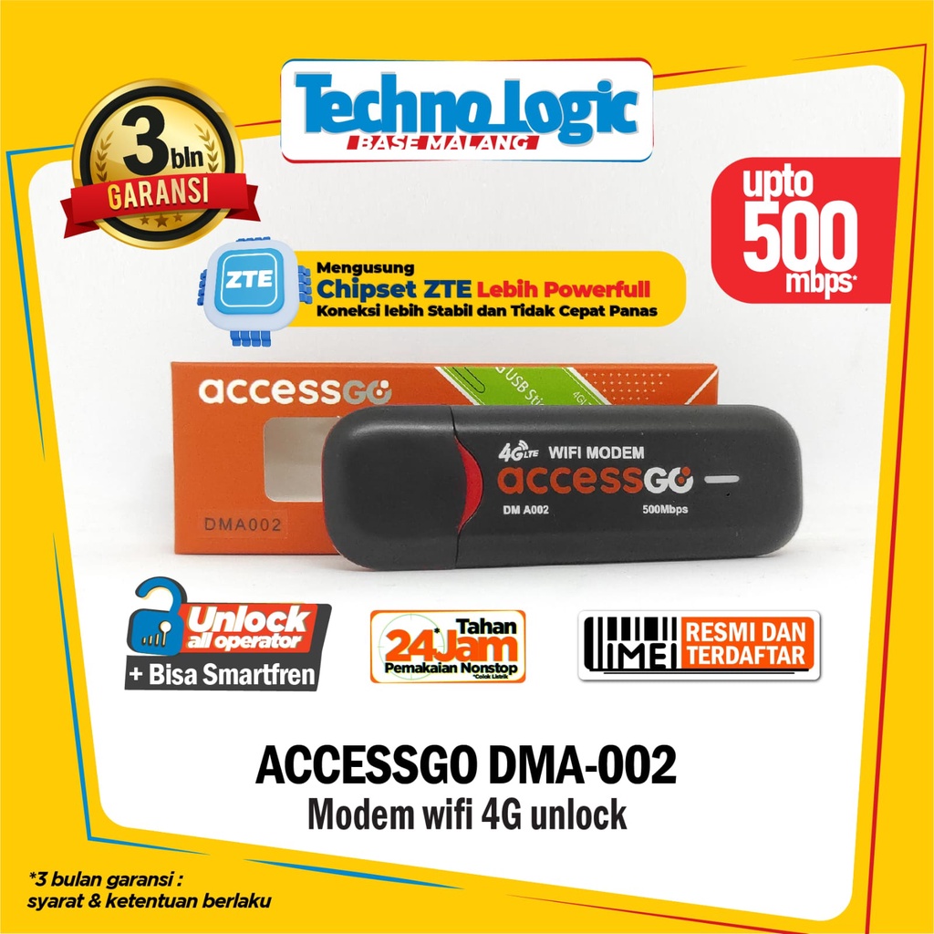 Jual Modem Wifi Router Wifi Stick USB 4G LTE DMA-002 ZTE Chipset ...