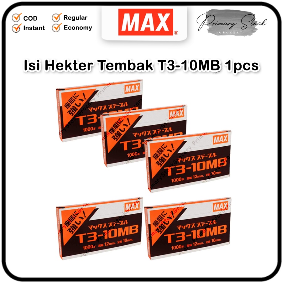 Jual Isi Hekter Tembak Staples Besar Refill Stapler Max T3-10MB T310MB ...