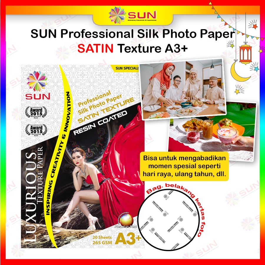 Jual Kertas Foto Doff Silky Texture A3, A3+ A3 Plus Kulit Jeruk - SUN ...