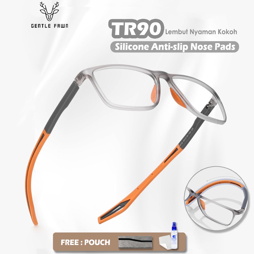 Jual Gentle Fawn Frame Kacamata Bentuk Kotak TR90 Bantalan hidung ...