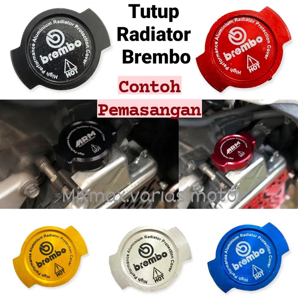 Jual CAP TUTUP COVER RADIATOR VARIASI WARNA FULL CNC NMAX AEROX PCX ...