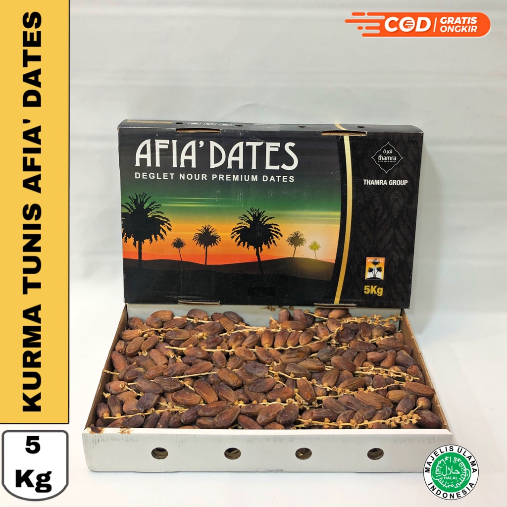 Jual Kurma Tunisia Tangkai 5 Kg Afia Tunis Mirip Palm Fruit / Kurma ...