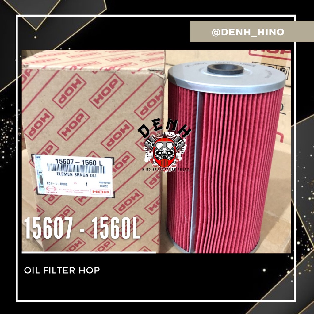 Jual 15607 - 1560L Oil Filter / Saringan Oli Asli HOP | Shopee Indonesia