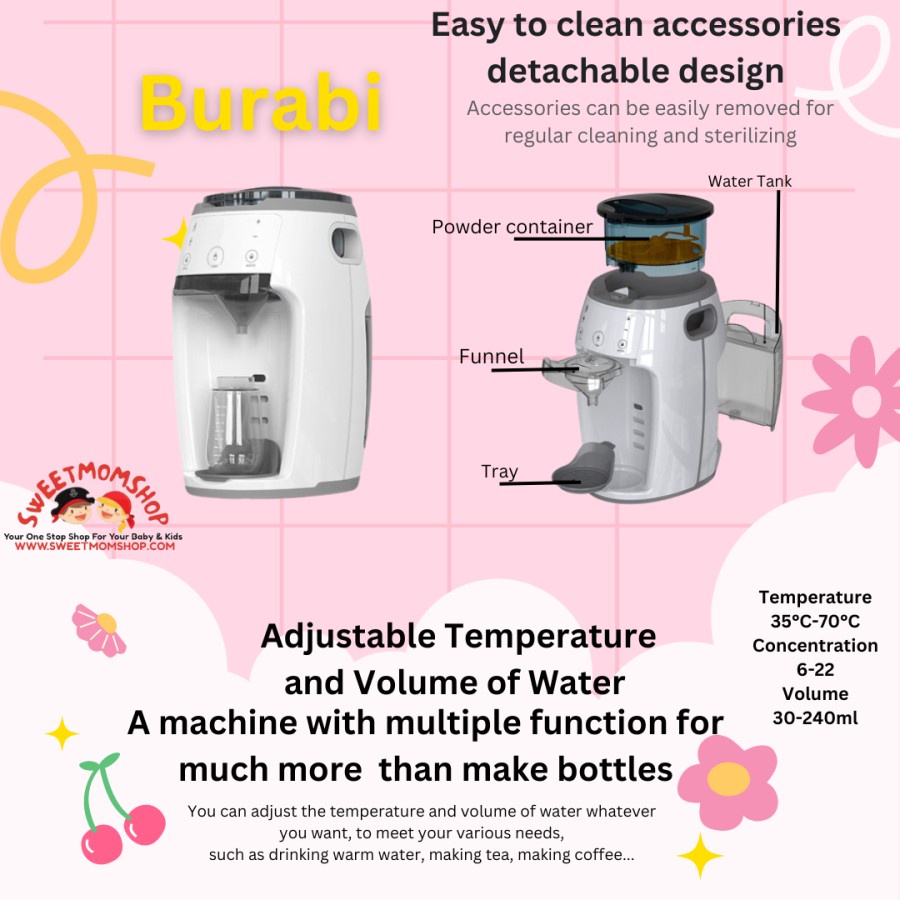 Jual Burabi Smart Formula Milk Maker COMPACT / Burabi Mesin Susu ...