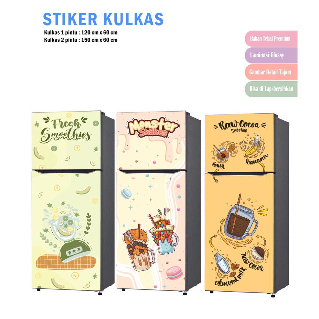 Jual Stiker Kulkas 1 Pintu dan Sticker Kulkas 2 pintu Minuman Seger ...