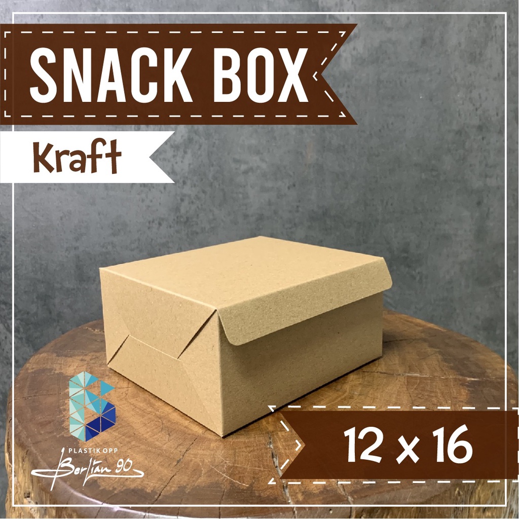 Jual Kardus Snack Box Kraft Uk 12x16cm Polos | Shopee Indonesia