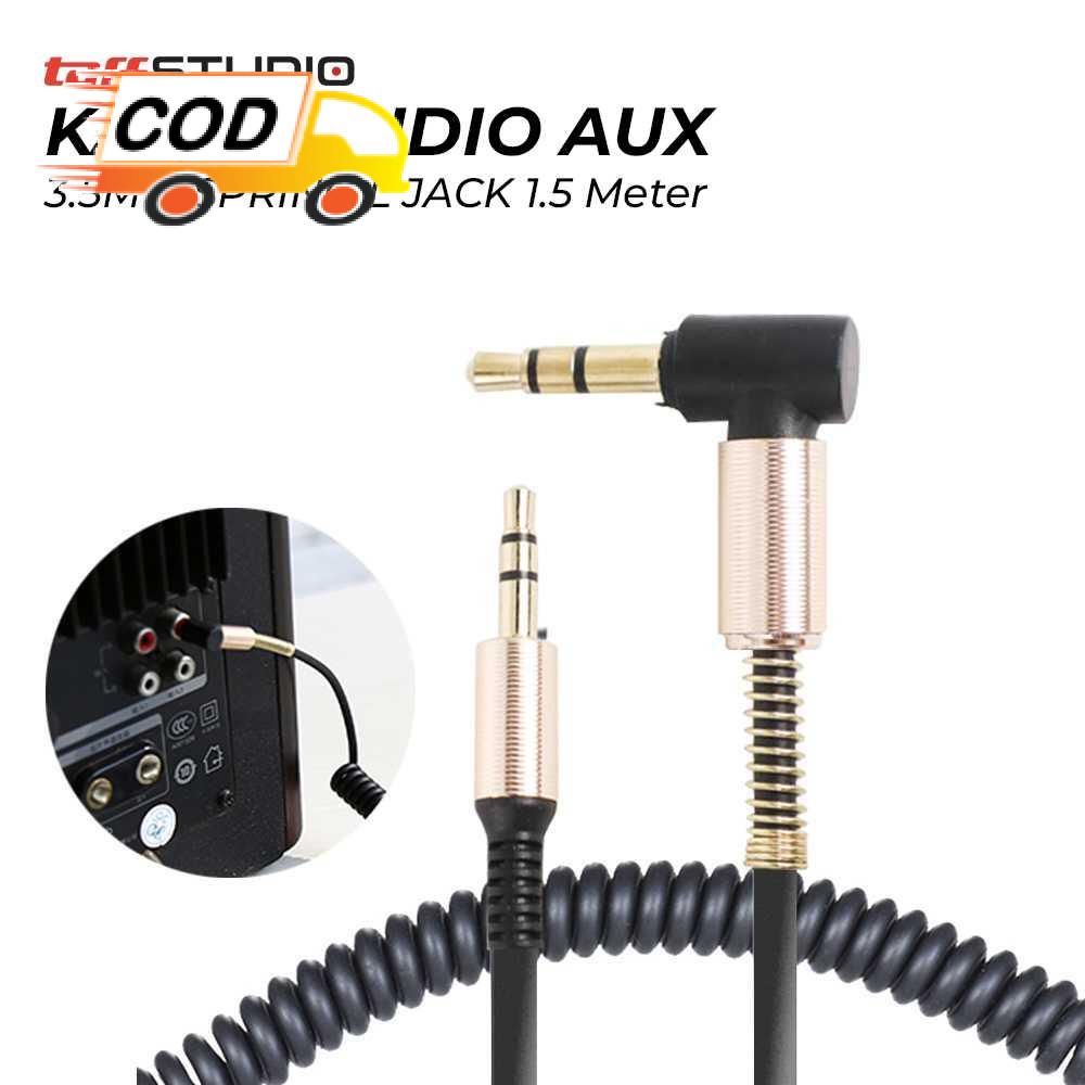 Jual Kabel Audio AUX Male To Male 3.5mm Spring L Jack 150 CM Spiral Anti Kusut Berkualitas ...