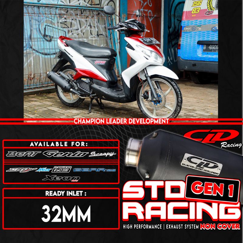 Jual Knalpot standar racing CLD Gen 1 Xeon karbu Xeon rc/Xeon gt 125 ...