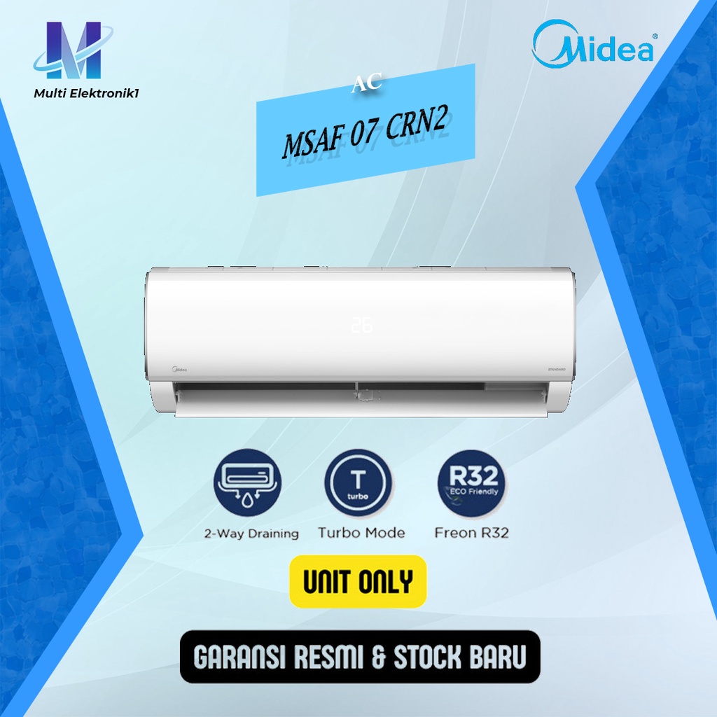 Jual AC MIDEA MSAF 07 CRN 3/4 PK R32 STANDARD LOW WATT COOL | Shopee Indonesia