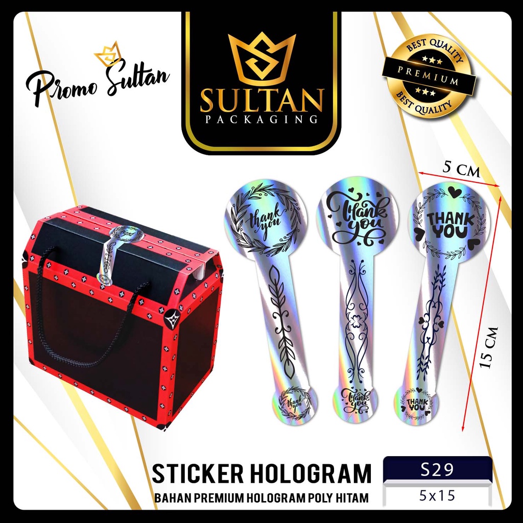 Jual Sticker - Label Sticker Thank You - Sticker Box - Sticker ...