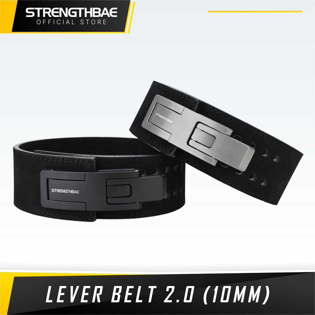 Jual Lever Belt 2.0 STRENGTHBAE 10mm Sabuk Powerlifting Gym Fitness ...