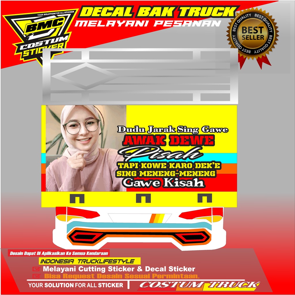 Jual DEKAL STICKER PINTU BAK TRUCK BAGIAN BAWAG/STIKER VARIASI BAK ...