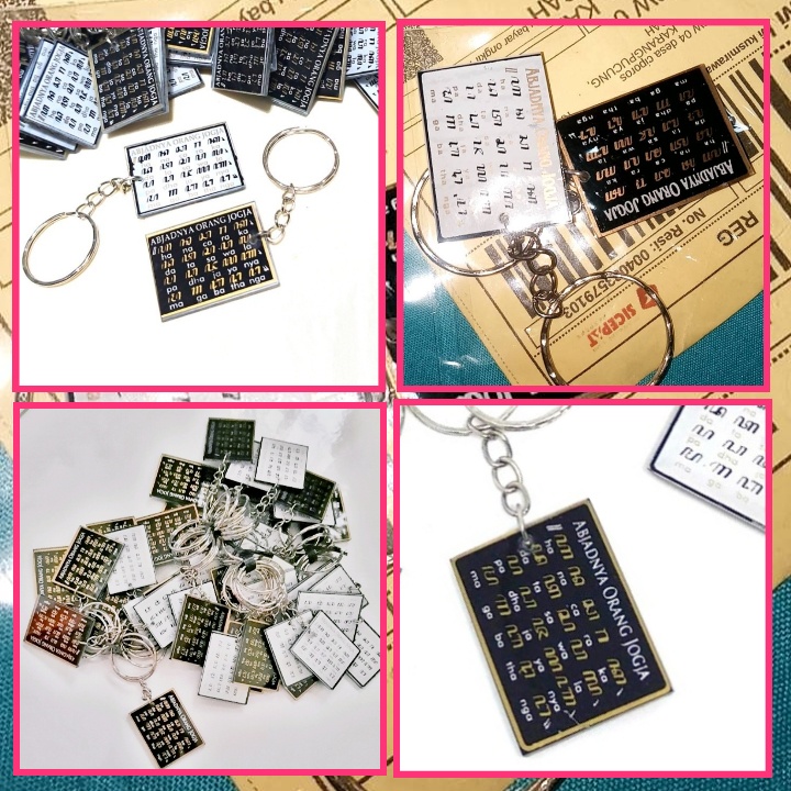 Jual 1 pcs gantungan kunci motif aksara jawa souvenir malioboro oleh ...