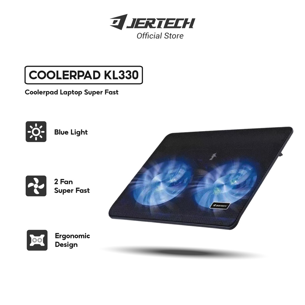Jual JERTECH Coolerpad Laptop Gaming Pendingin Laptop 2 Kipas KL330 ...