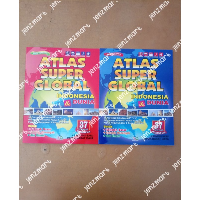 Jual Atlas Super Global Indonesia & Dunia (37 provinsi + 1 provinsi ...
