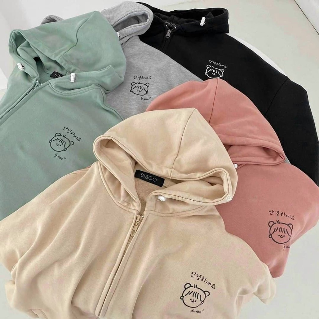 Jual Hoodie Jaket Zipper [JYB] Oversize CUTE GIRL KOREA (sablon) size M ...