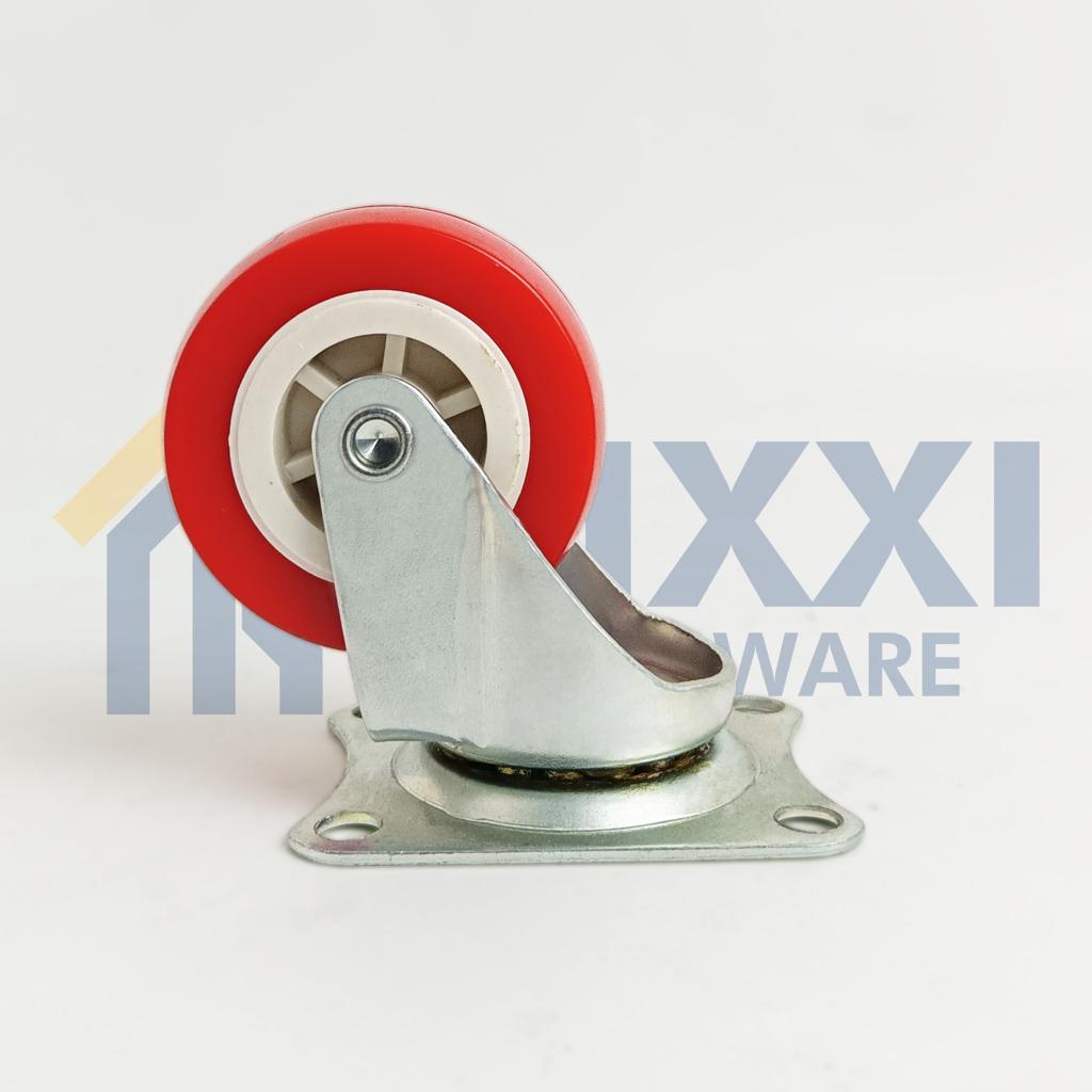 Jual Roda Caster Nylon Merah 2 Inch Hidup | Shopee Indonesia
