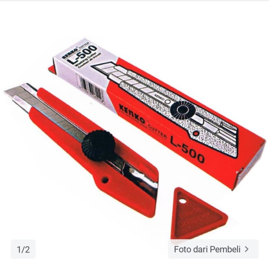 Jual Pisau Cutter Besar KENKO L500 - KATER Tajam ORIGINAL L-500 ...