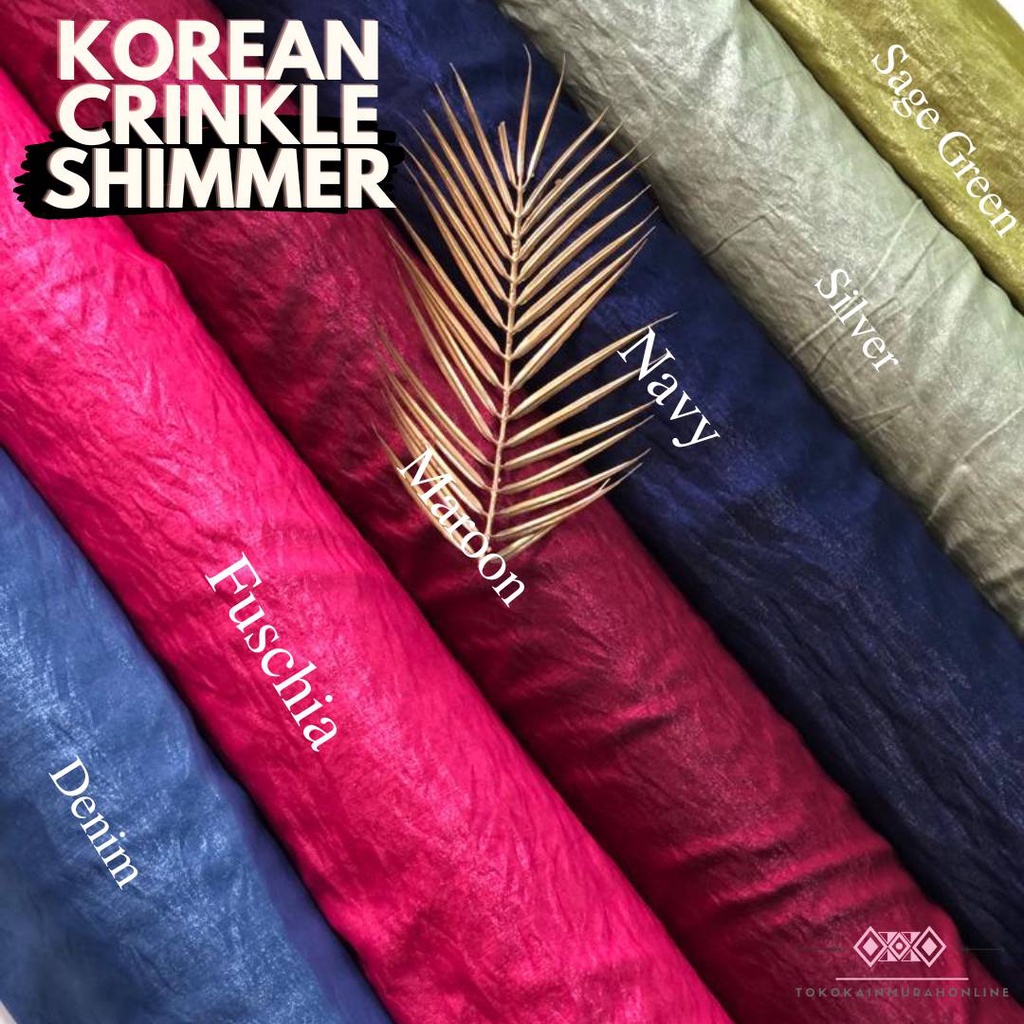 Jual Kain Korean Airflow Crinkle SHIMMER Original Silk Premium Super ...