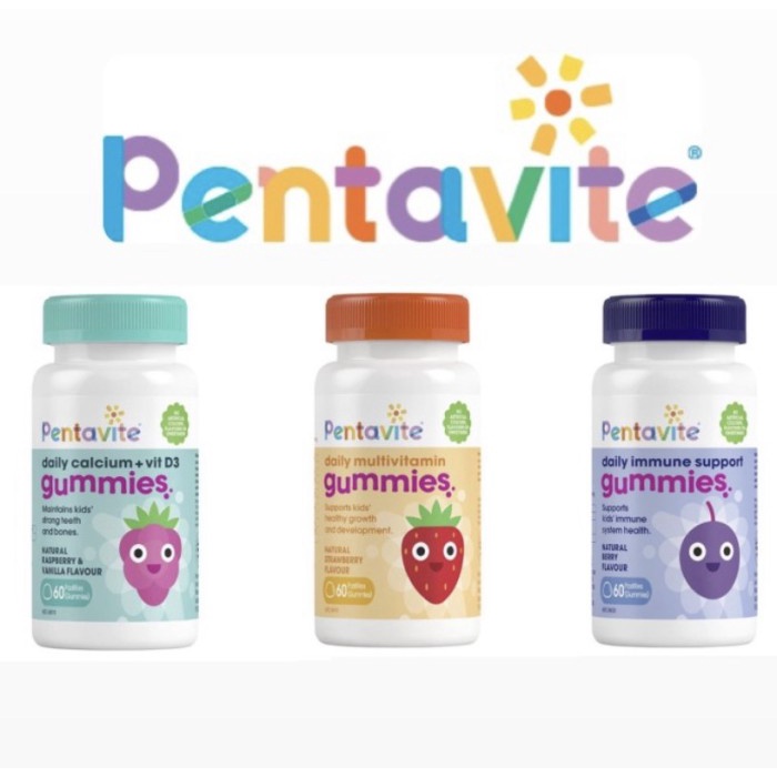 Jual Pentavite Daily Multivitamin Immune Calcium + Vitamin D3 Kids 60 ...