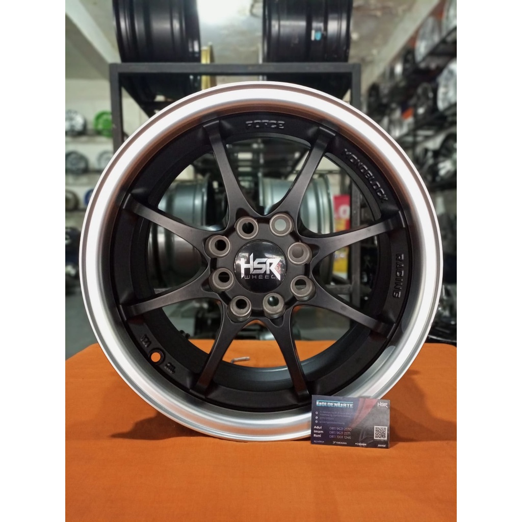 Jual Velg mobil R15 racing baru CE28 HSR HIROSHIMA L1660 ring 15x7 rata hitam polish | Shopee ...