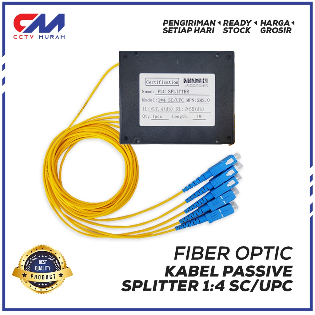 Jual Passive Splitter PLC 1:4 For Fiber Optic || SC UPC MODULAR ...