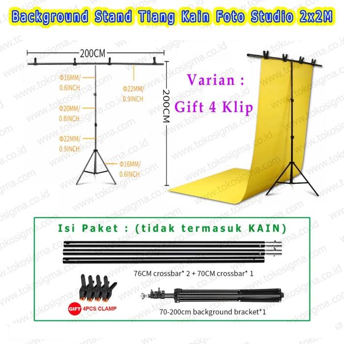 Jual Backgroud 2x2 M T Stand Tripod Tiang Green Screen Backdrop Foto ...