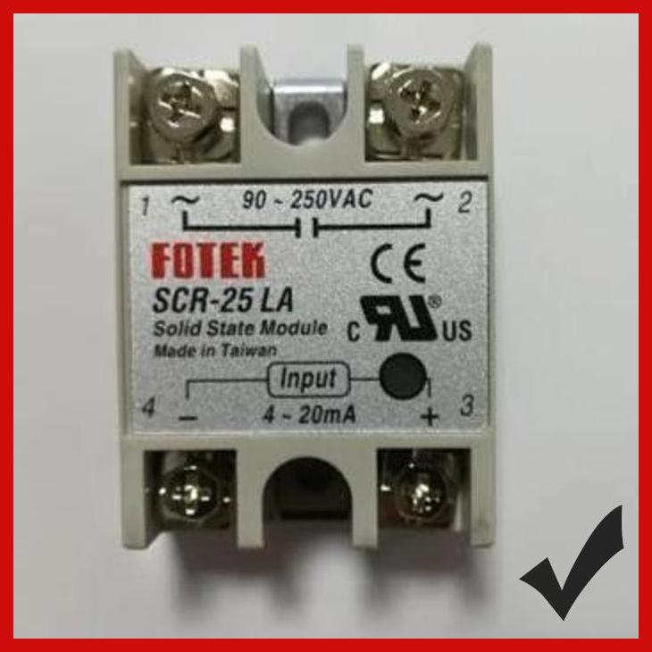 Jual FOTEK SINGLE PHASE SOLID STATE MODULE SCR SCR-25LA 4-20MA ANALOG ...