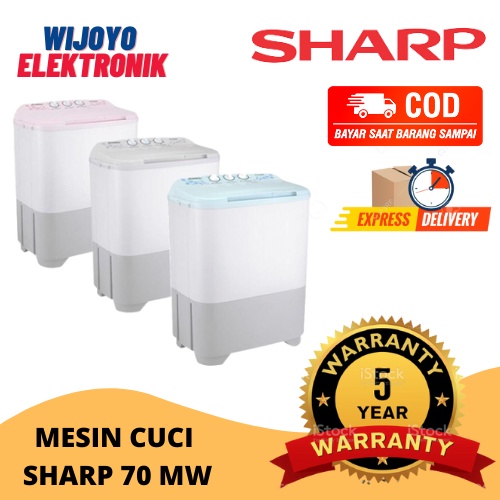 Jual MESIN CUCI SHARP EST 70 MW 7KG 2 TABUNG 70MW 7KG PURE MAGIC LOW ...