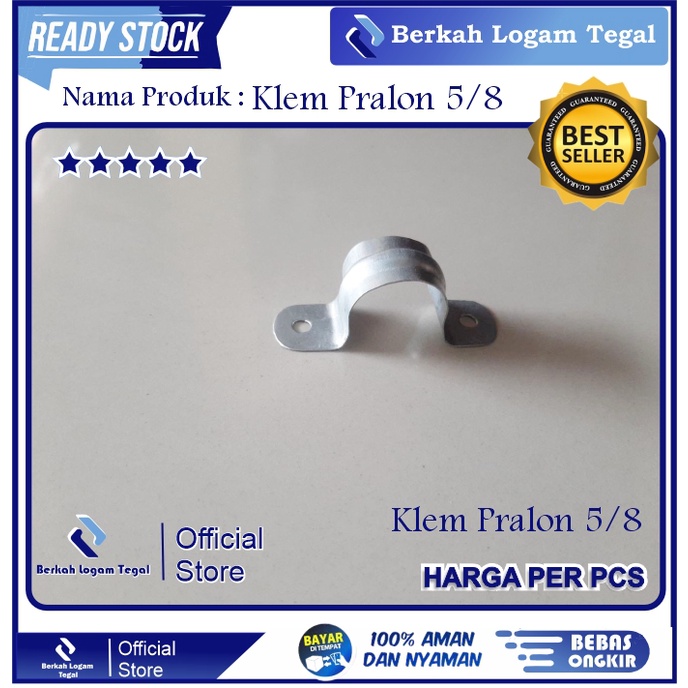 Jual Klem Besi 5/8 inch / Klem Pipa Besi / Pralon / Klem Pralon Pipa ...