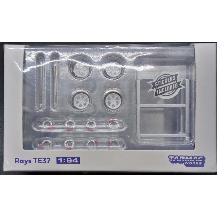 Jual TARMAC WORKS RAYS TE37 RIM SET WHITE FOR 1/64 SCALE MODEL CAR ...