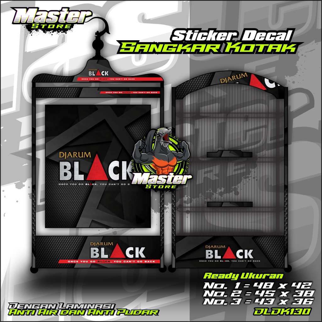 Jual Sticker Decal Motif BLACK Variasi Sangkar Kacer Dll Sangkar Kotak ...