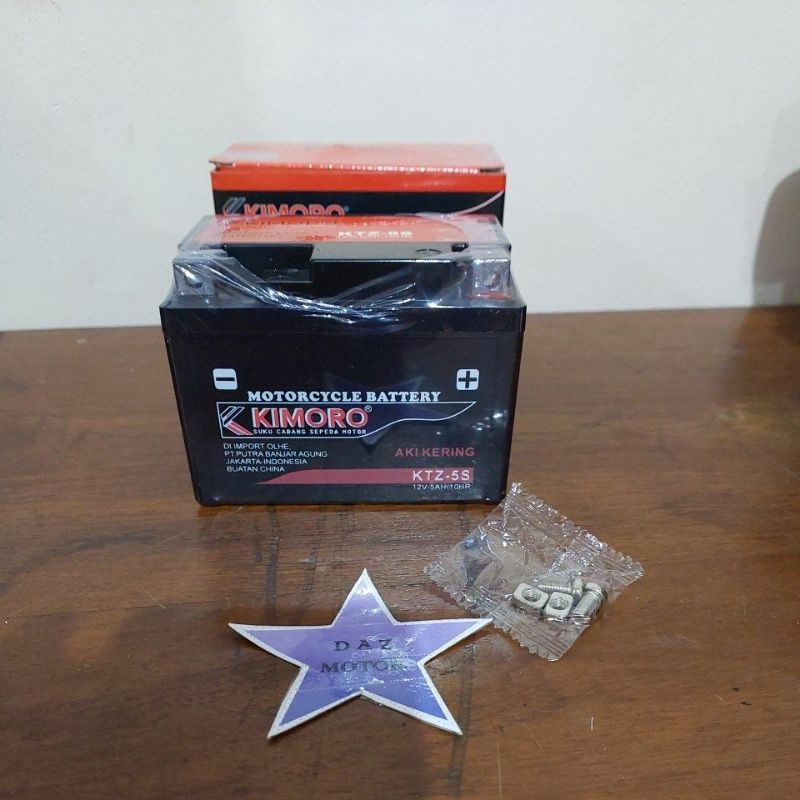 Jual BATTERY/ACCU/AKI KTZ-5S KIMORO KERING | Shopee Indonesia