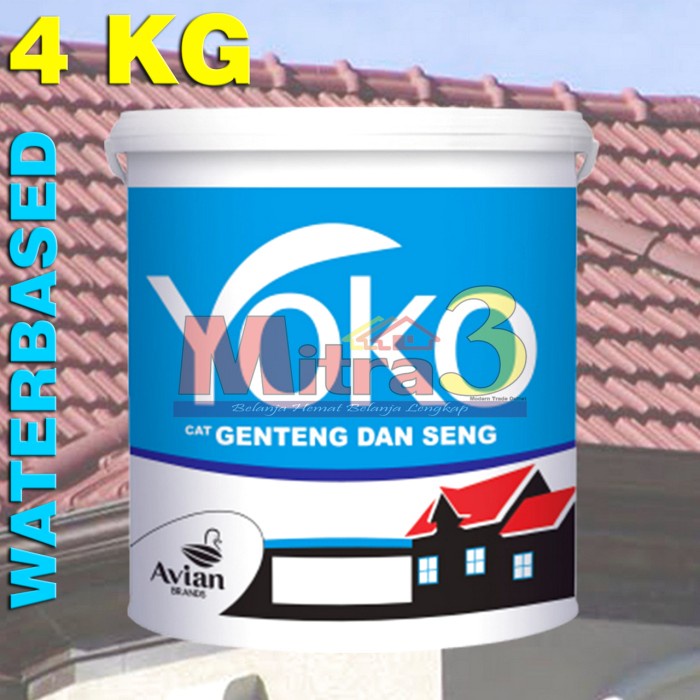 Jual :>:>:>:>] YOKO Cat Genteng dan Seng 4 KG / Cat Roof Atap Beton ...