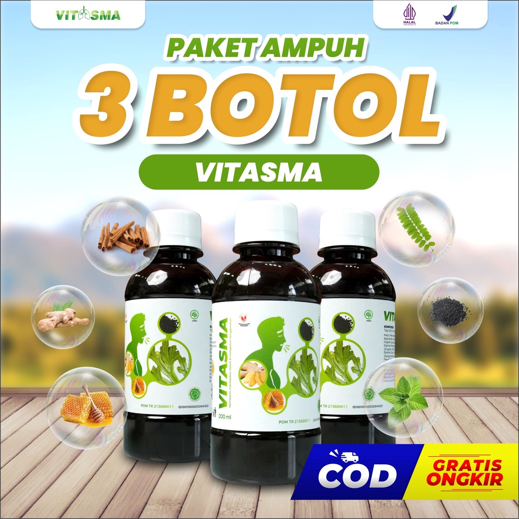 Jual Madu Vitasma 3 Botol - Untuk Masalah Pernafasan Asma Batuk ...