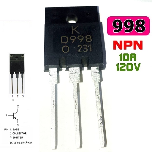 Jual TRANSISTOR D998 NPN D 998 TR K D 998 SILICONE POWER AMPLIFIER | Shopee Indonesia