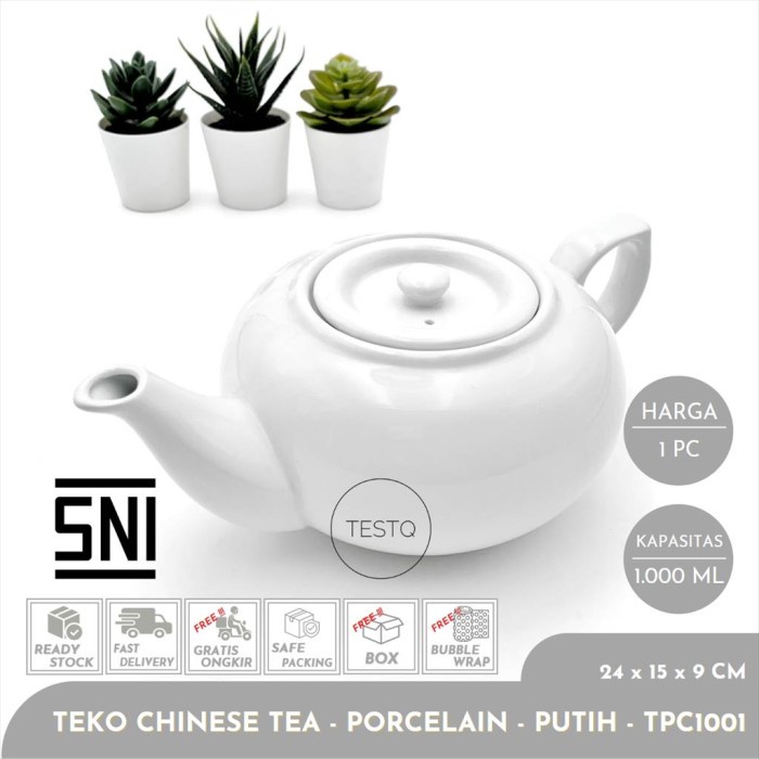 Jual Best Seller Teko Poci Porselen Chinese Tea Bulat Putih Polos Sni 1 ...