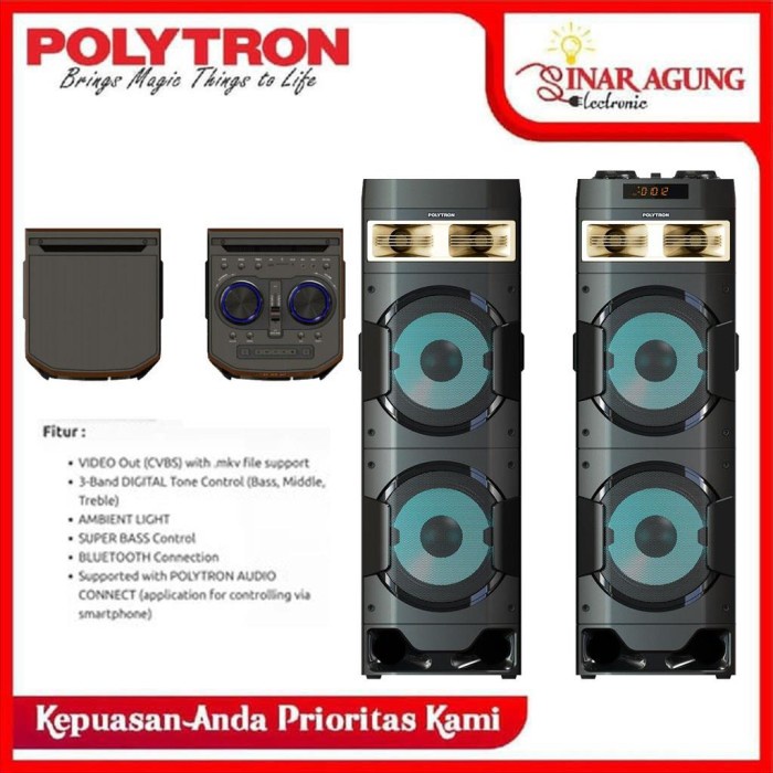 Jual Speaker Polytron Speaker Audio Pas 10D28 Pas10D28 Usb Bluetooth ...