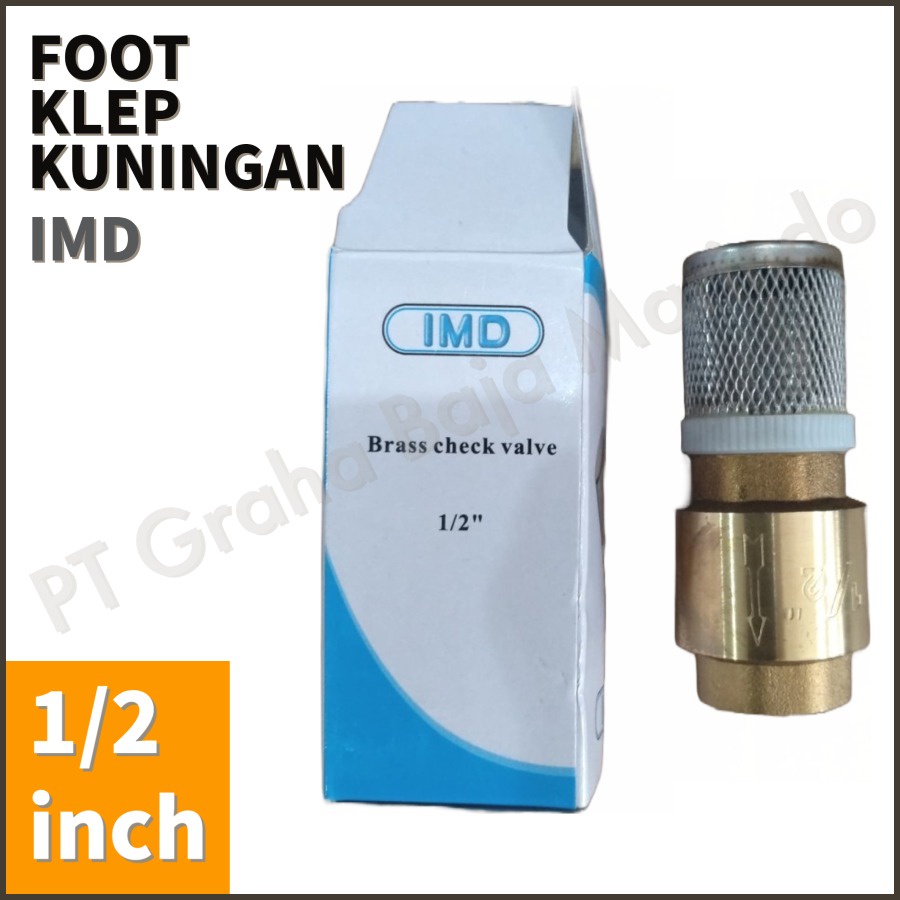 Jual FOOT VALVE 1/2" KUNINGAN/ FOOT KLEP / TUSEN TUSSEN KLEP 1/2 ...